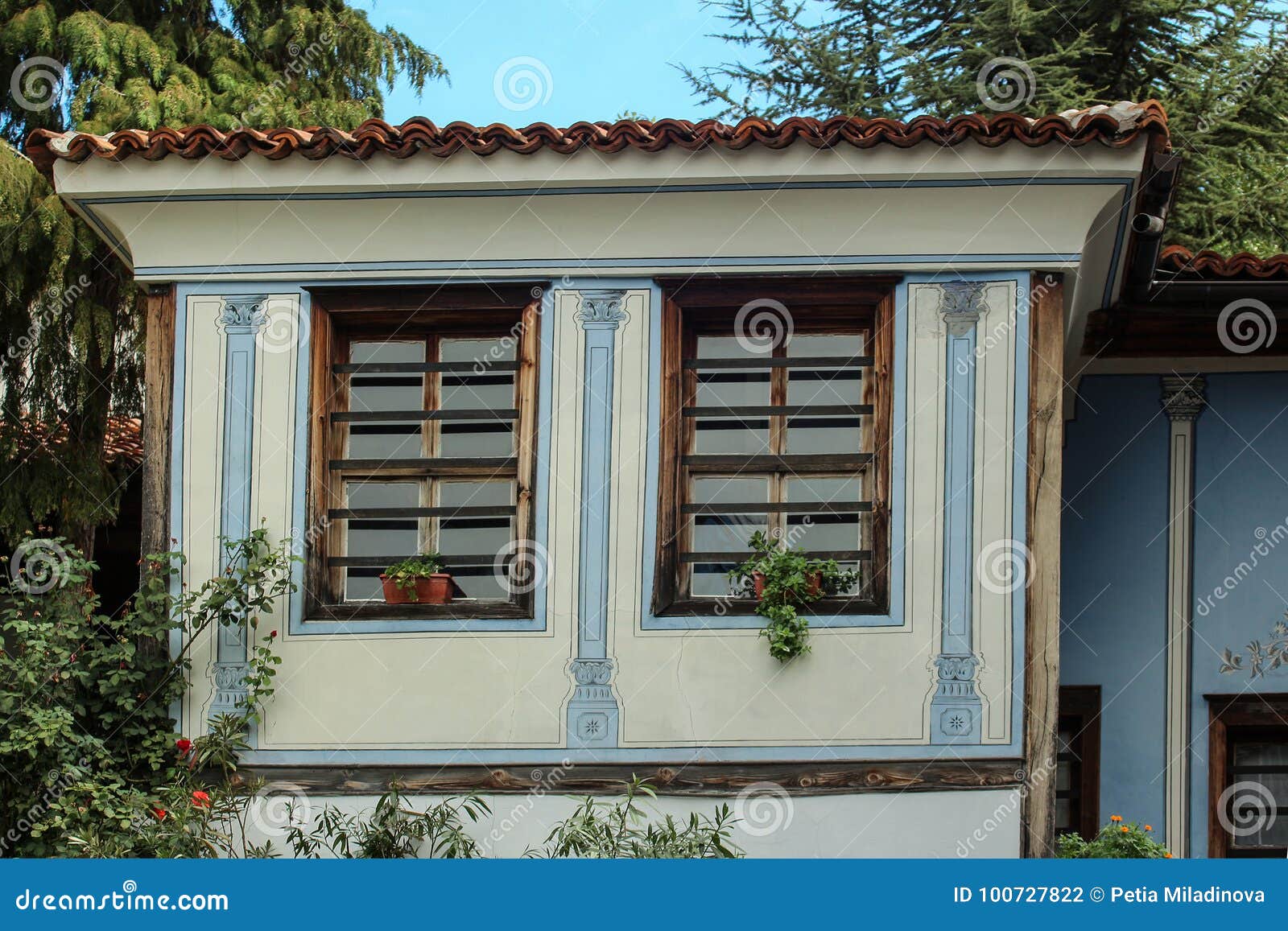 Windows in the Old Town stock photo. Image of door, grid - 100727822