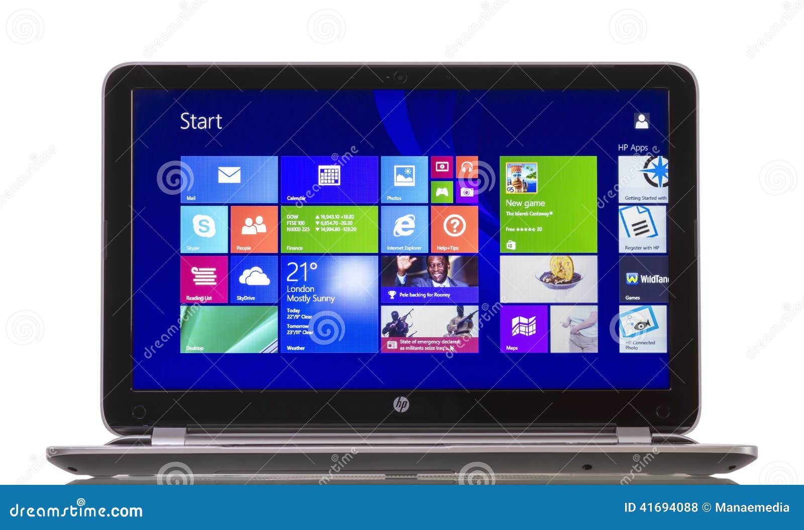 Windows 8 1 Op HP-Paviljoen Ultrabook Redactionele Stock Foto - Image ...