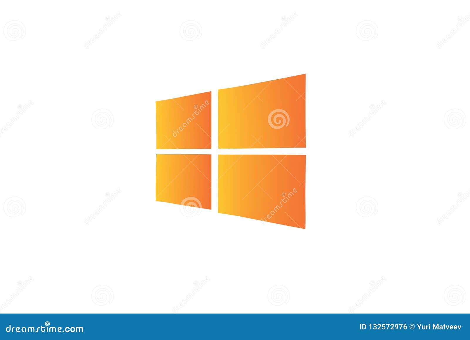 Windows Orange Logo editorial photo. Illustration of microsoft - 132572976