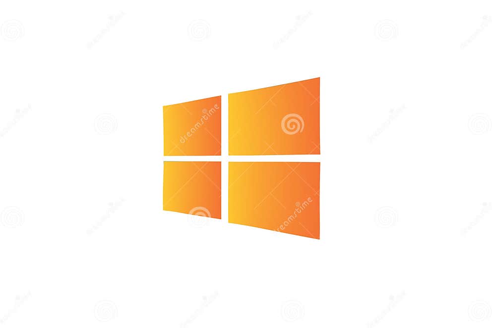 Windows Orange Logo editorial photo. Illustration of microsoft - 132572976