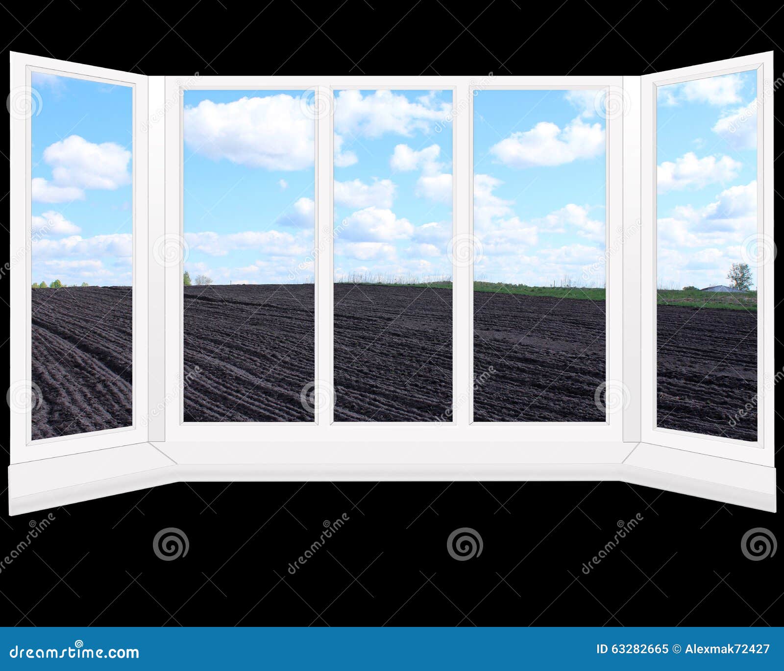 Windows Overlooking Plowed Land Ready for Planting Stock Image - Image ...