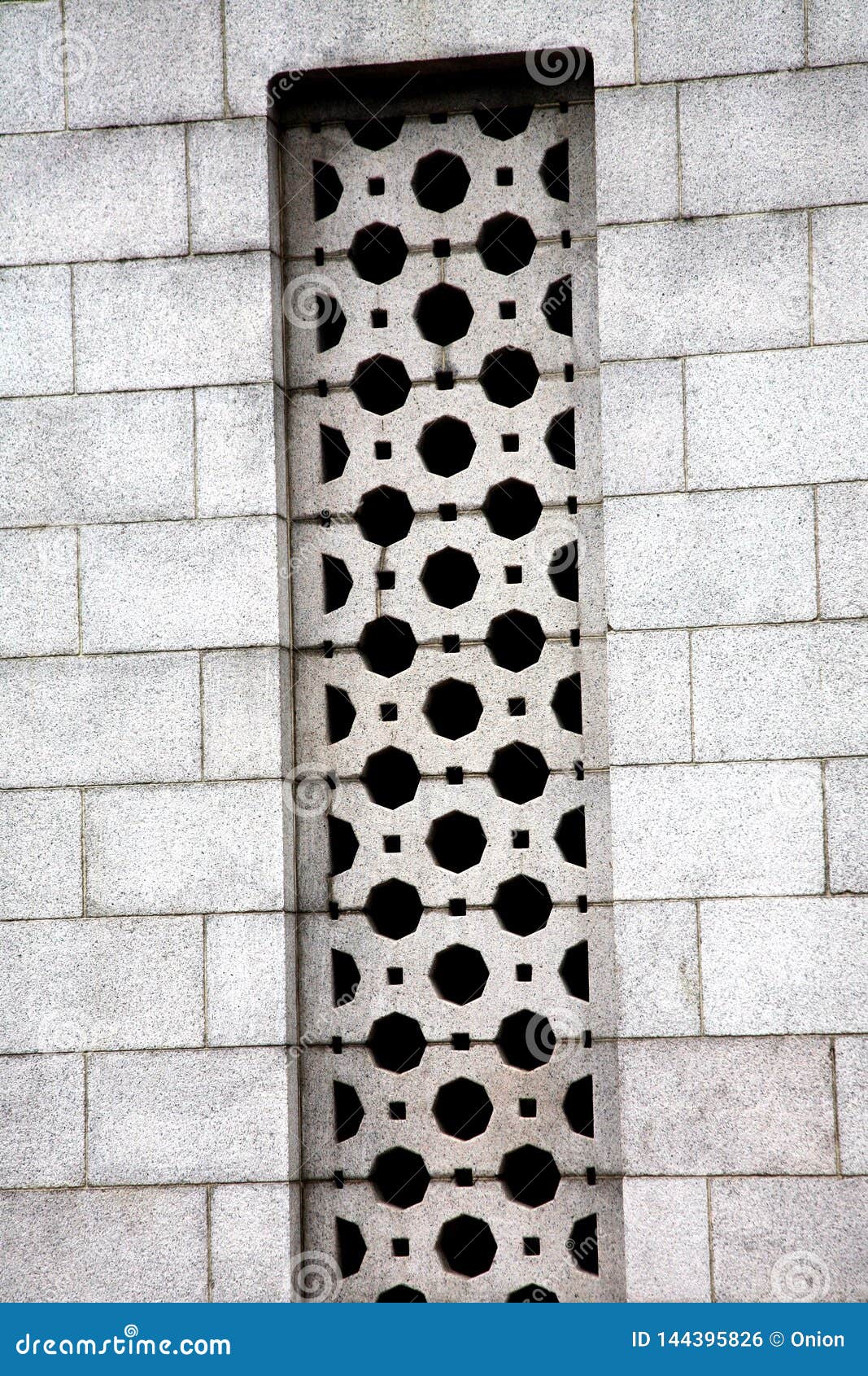 Rectangle Recessed Pattern Wall with an Unusual Shaped Bricks Stock ...