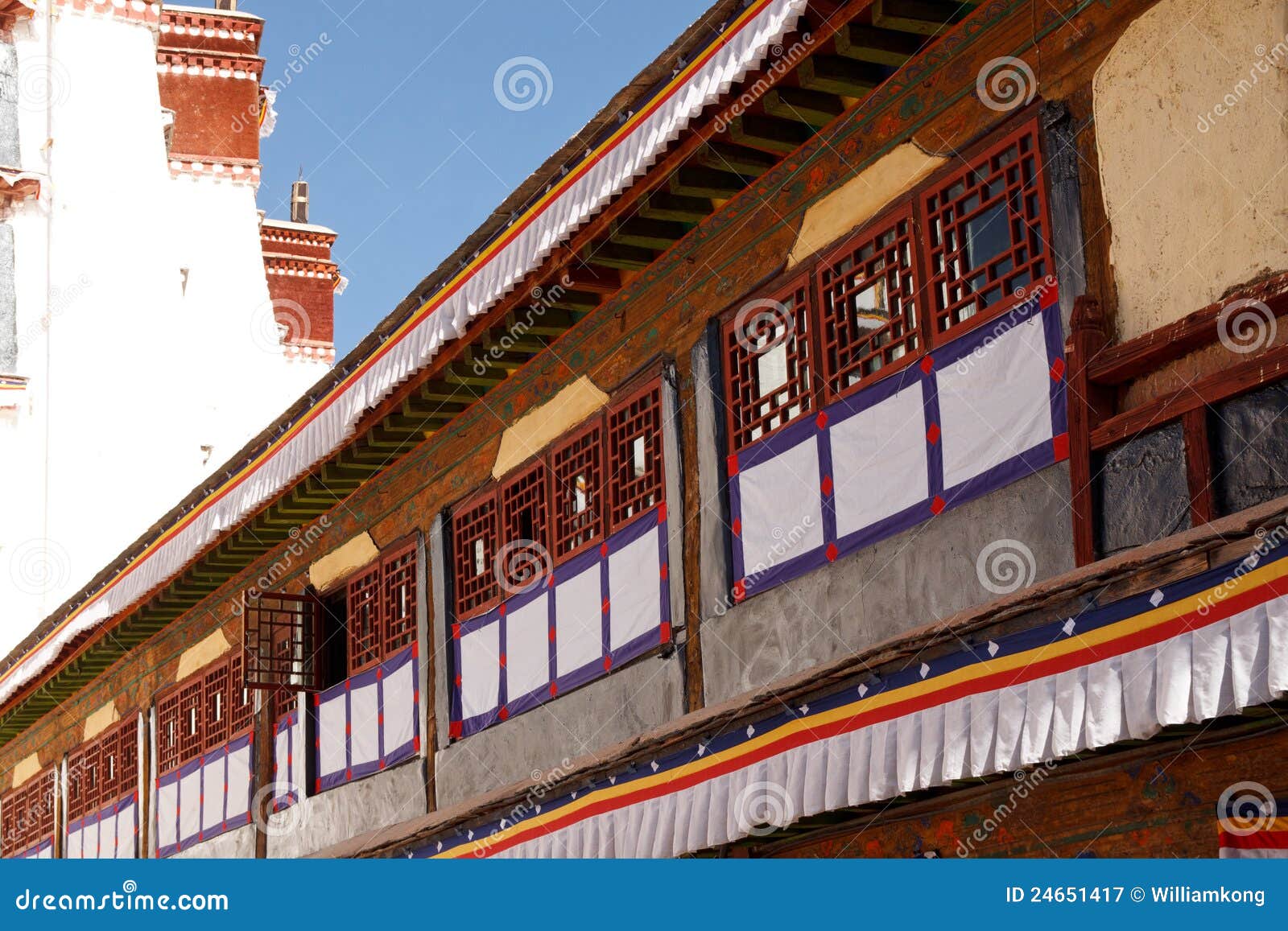 Windows of Potala Palace in Lhasa, Tibet Stock Image - Image of ...