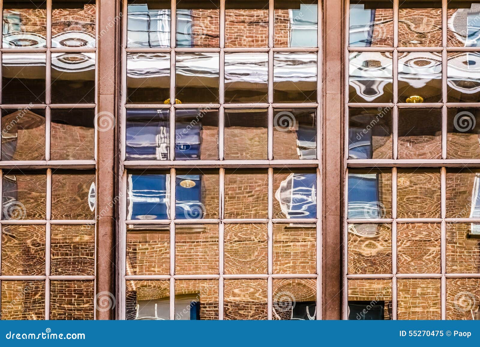 Windows reflection stock image. Image of geometric, distorted - 55270475