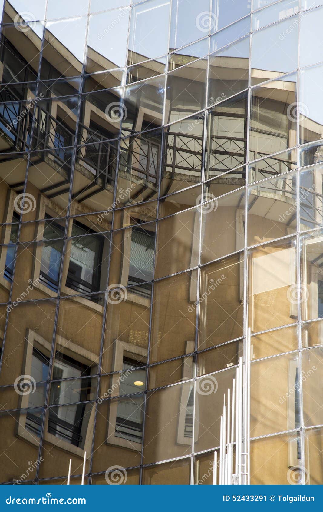 Windows Reflection of a Modern Office Building Exterior Stock Image ...
