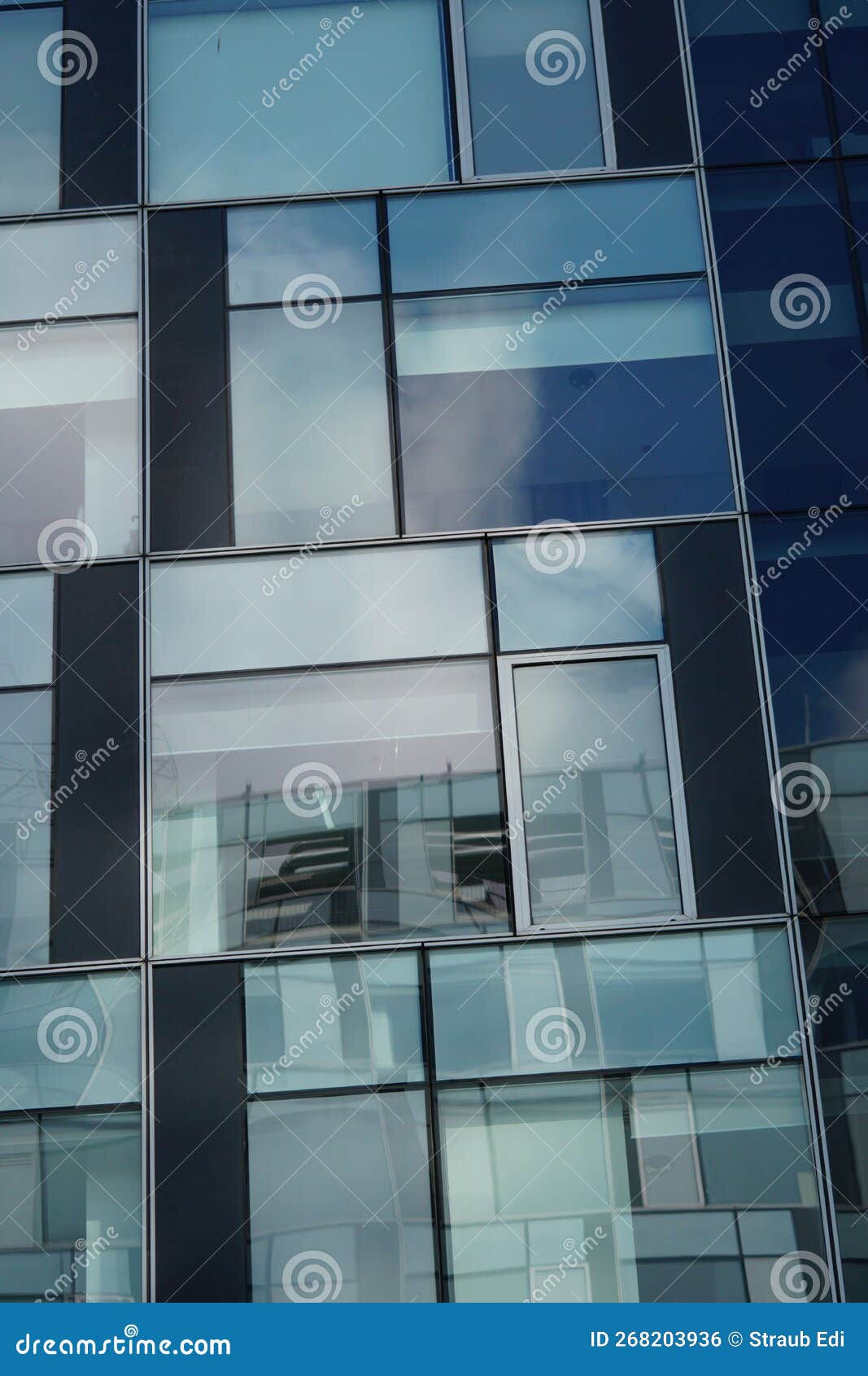 Windows Reflections on a Skyscraper Stock Photo - Image of design ...