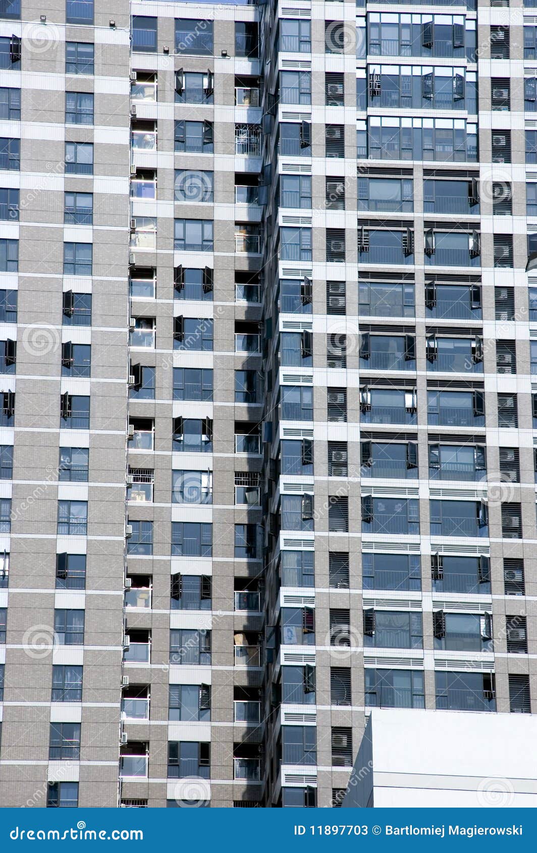 Windows in Residential Building Stock Image - Image of closeup ...