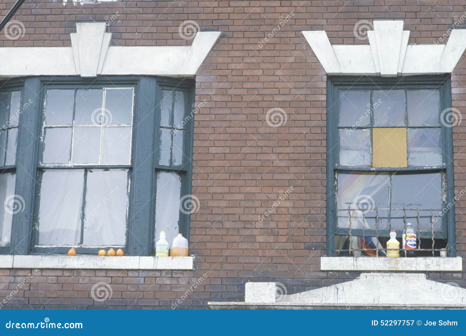 Windows of Residential Project Building, South Bronx, New York ...