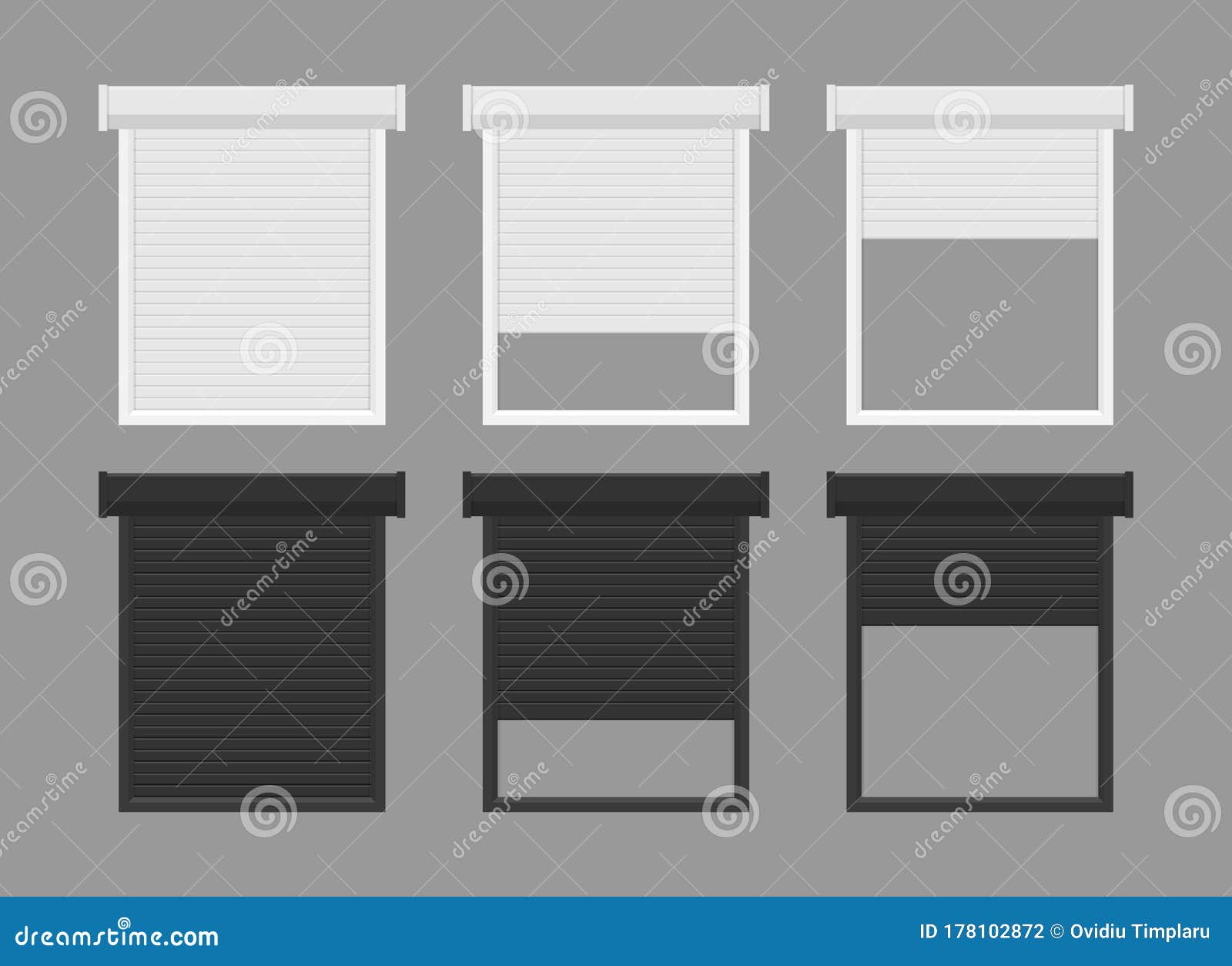 Windows Roller Shutters Vector Illustration Stock Vector - Illustration ...