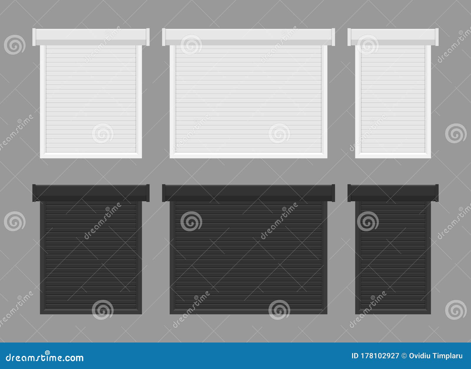 Windows Roller Shutters Vector Illustration Stock Vector - Illustration ...