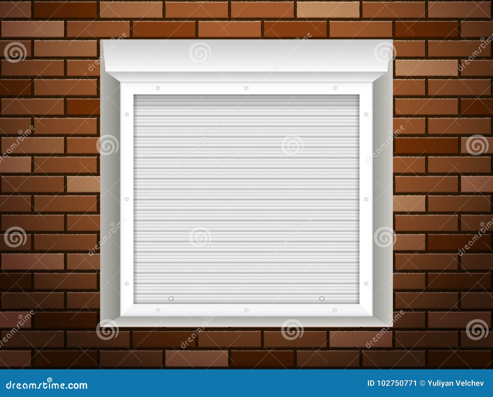 Windows With Rolling Shutters Cartoon Vector | CartoonDealer.com #91926543