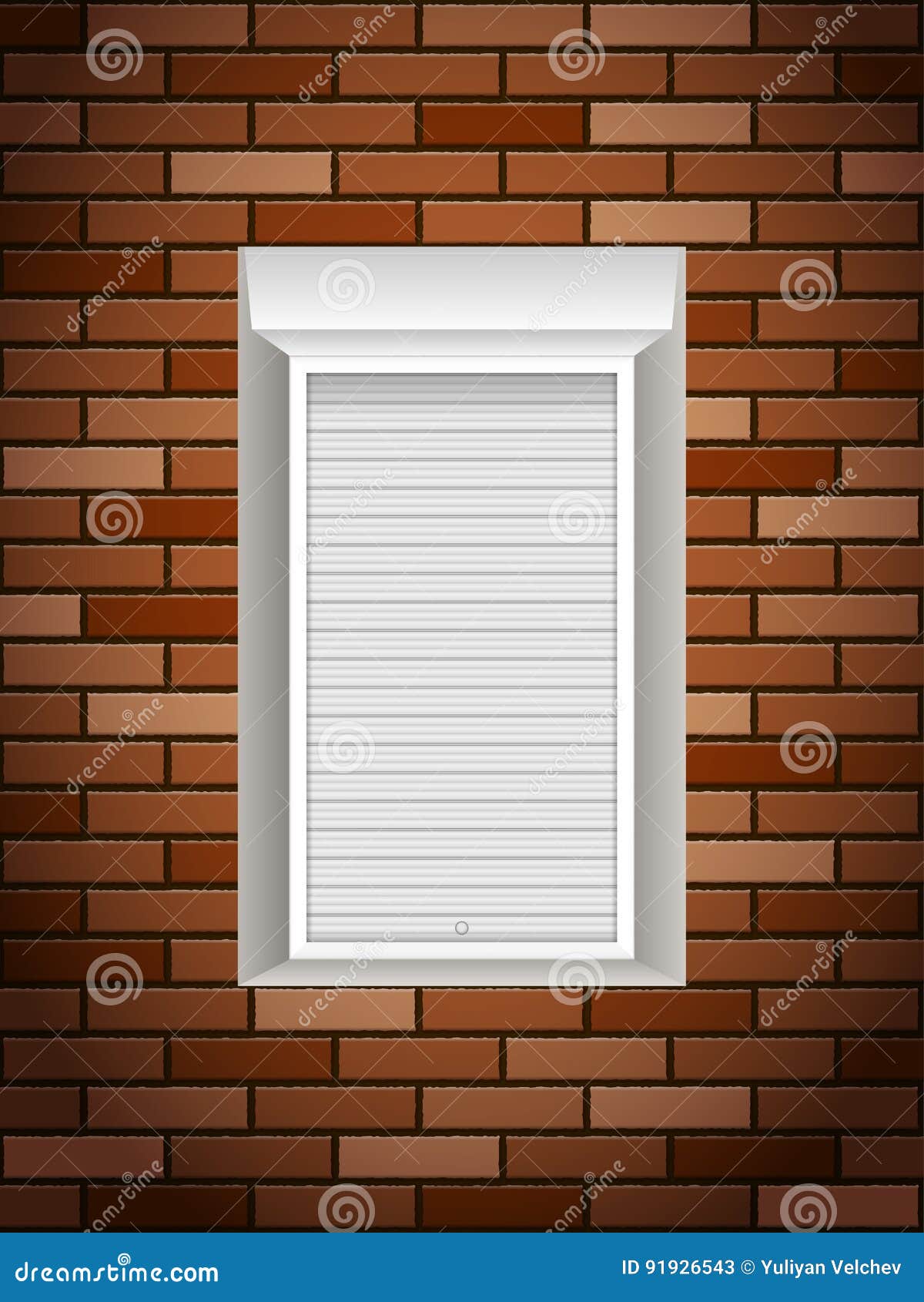 Windows With Rolling Shutters Cartoon Vector | CartoonDealer.com #91926543