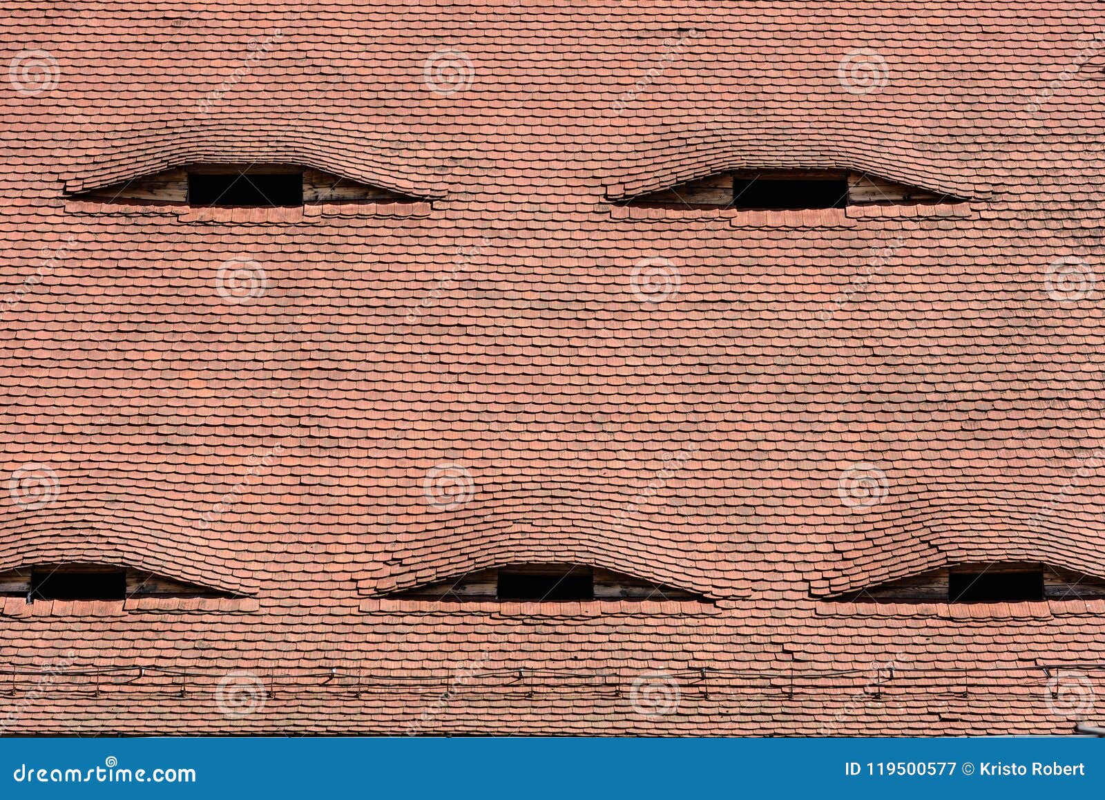 Famous Eyes. Roof with Eye-like Windows. Stock Image - Image of sibiu ...