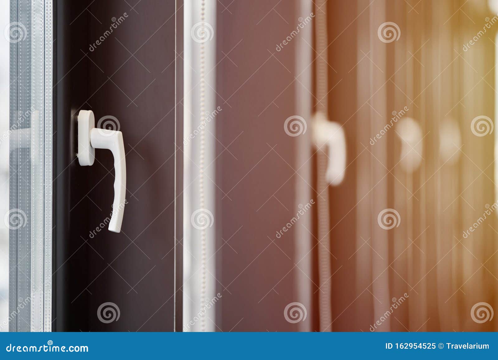 Windows Row in Office Building. Modern Windows with Handles Stock Image ...