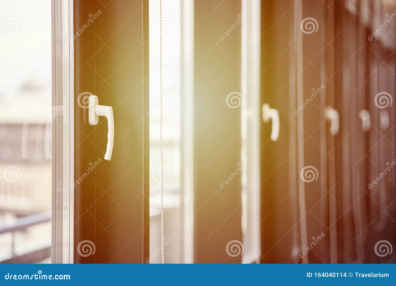Windows Row in Office Building. Modern Windows with Handles Stock Photo ...