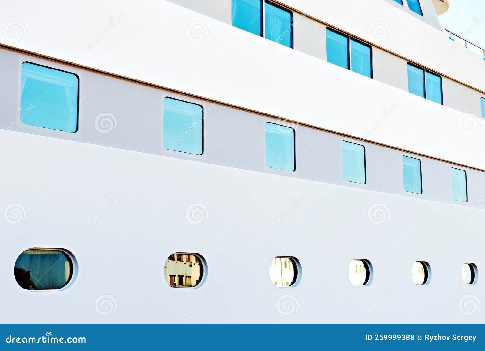 Windows of ship stock photo. Image of summer, luxury - 259999388