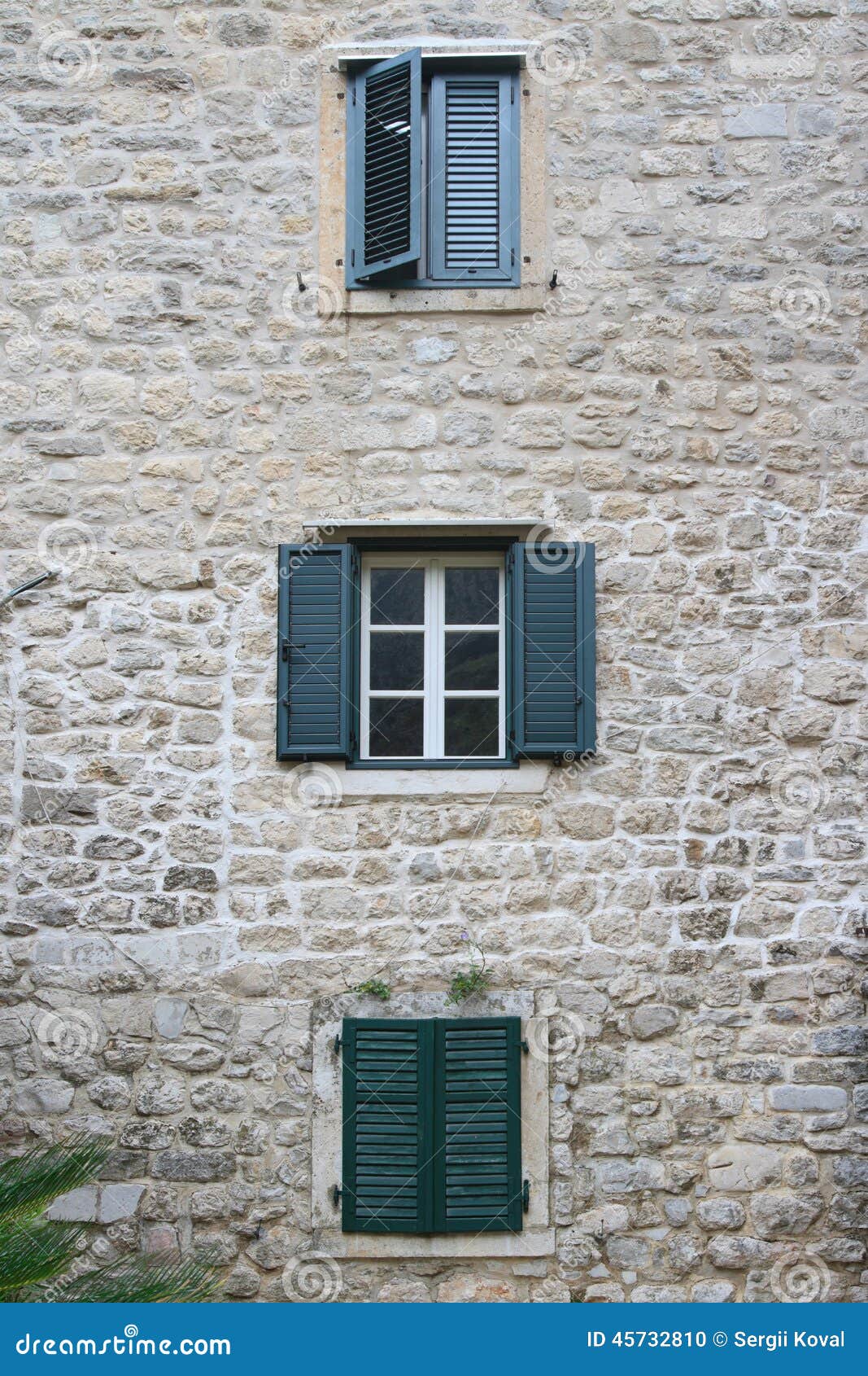 Three-storey House With Large Panoramic Windows And Attic Floor With ...