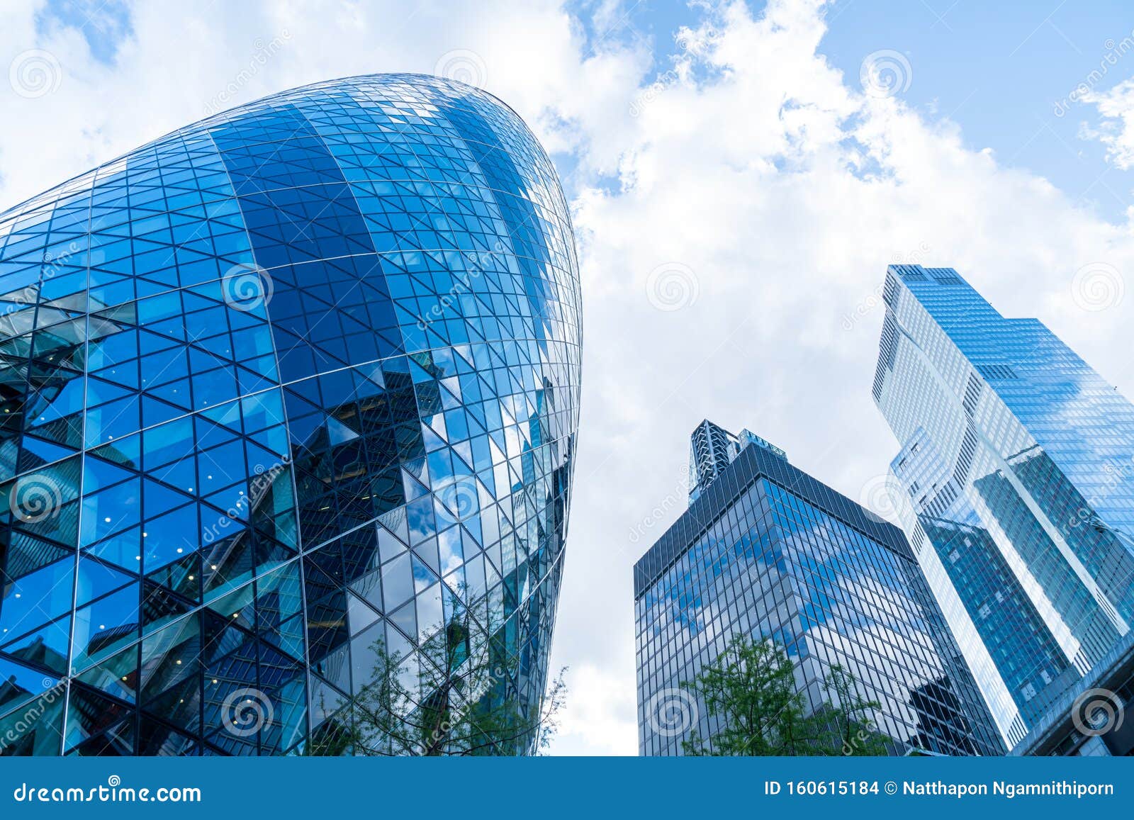 Windows of Skyscraper Business Office with Blue Sky Editorial Stock ...