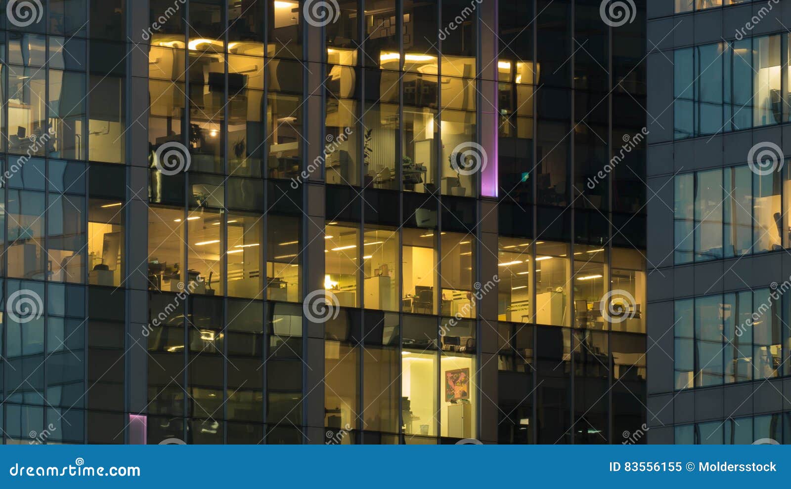 Windows in the Skyscrapers of Moscow City Stock Image - Image of ...