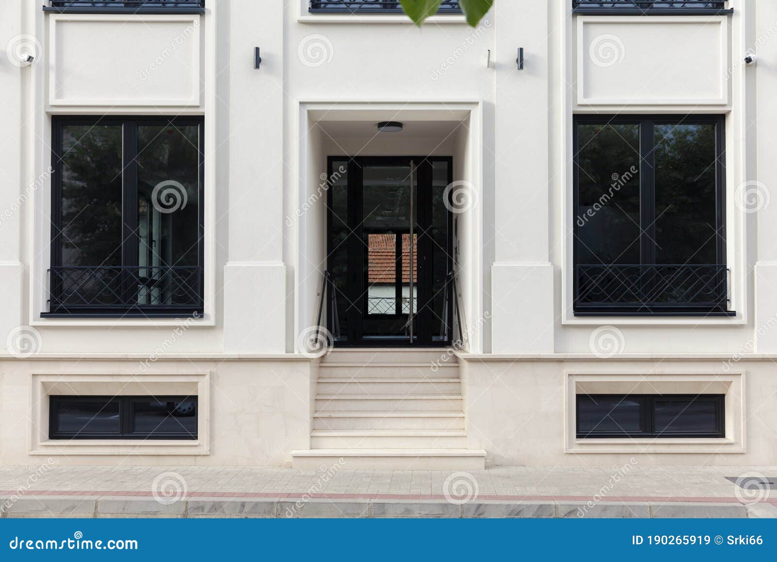 Windows on the Small Building Stock Image - Image of town, structure ...