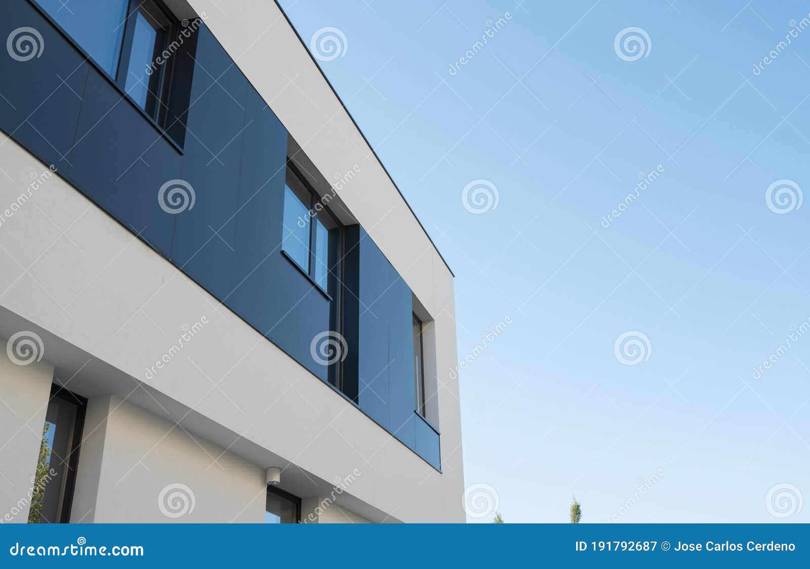Windows of Some Offices Part of Outside Stock Image - Image of full ...
