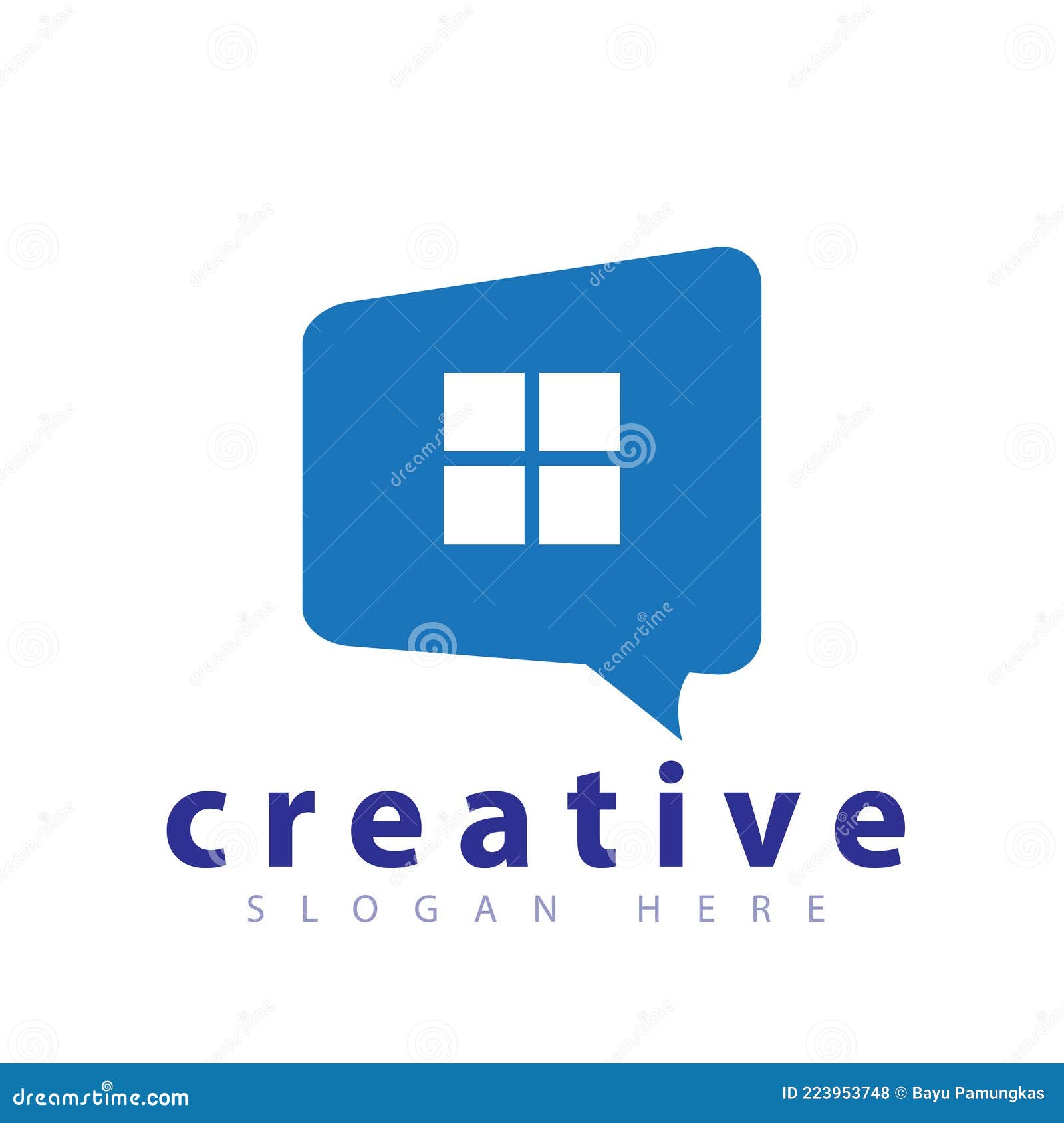 Windows with Square Talk Logo Icon Vector Stock Illustration ...