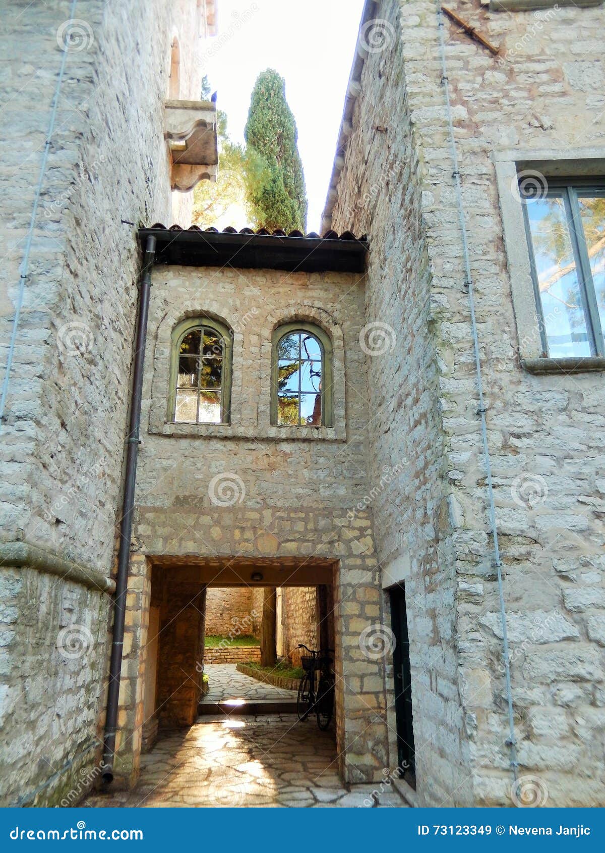 WINDOWS on STONE BUILDING, BRIJUNI, CROATIA Stock Image - Image of ...