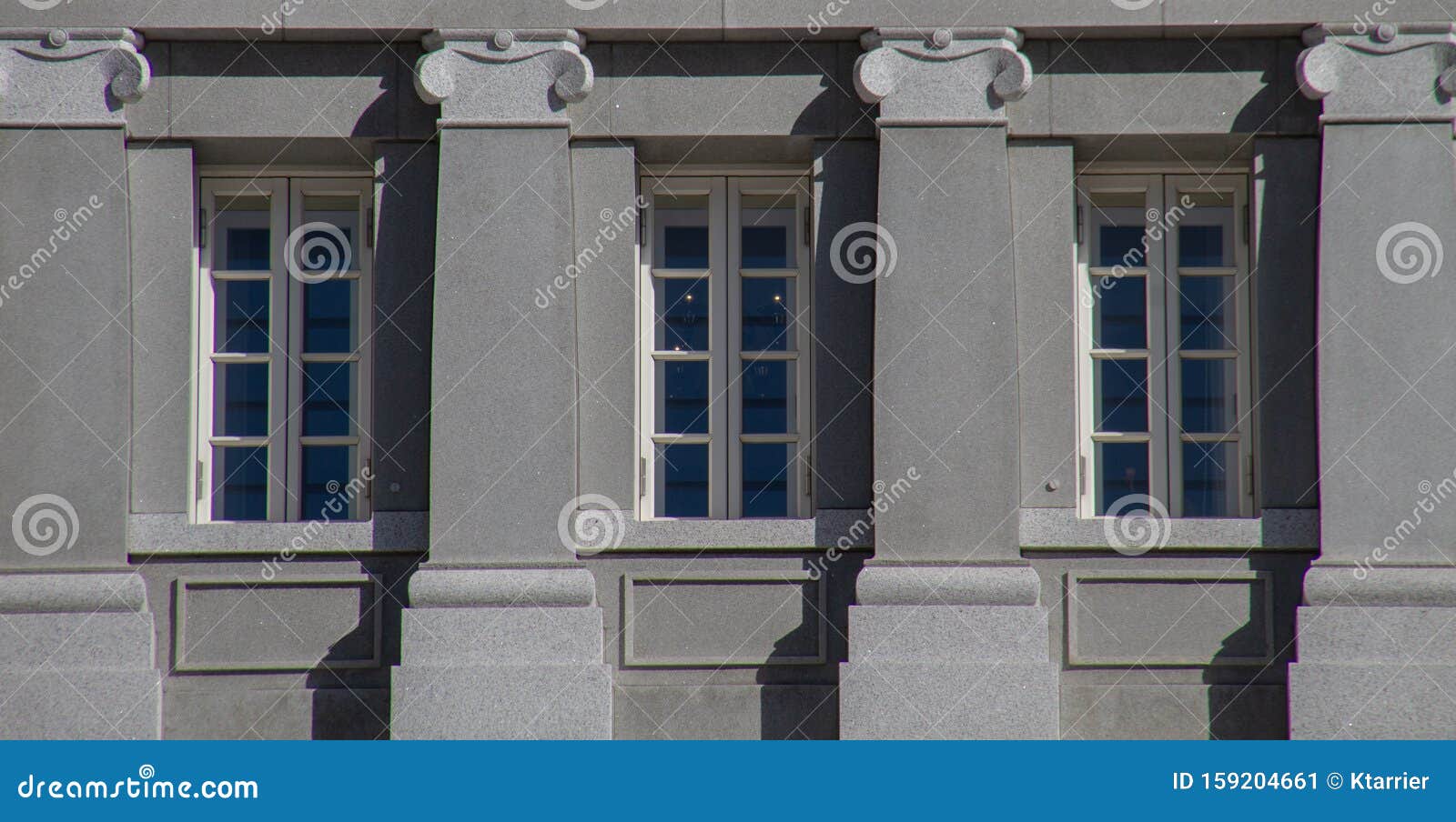 Windows on a Stone Building Stock Image - Image of house, architecture ...