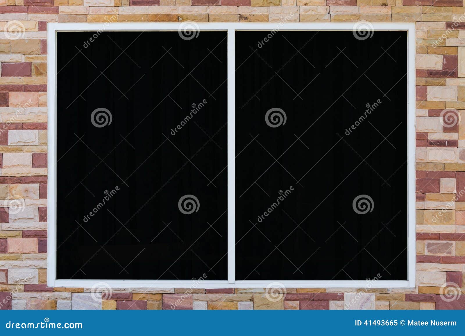 Windows on Stone Masonry Wall Stock Image - Image of decoration, house ...