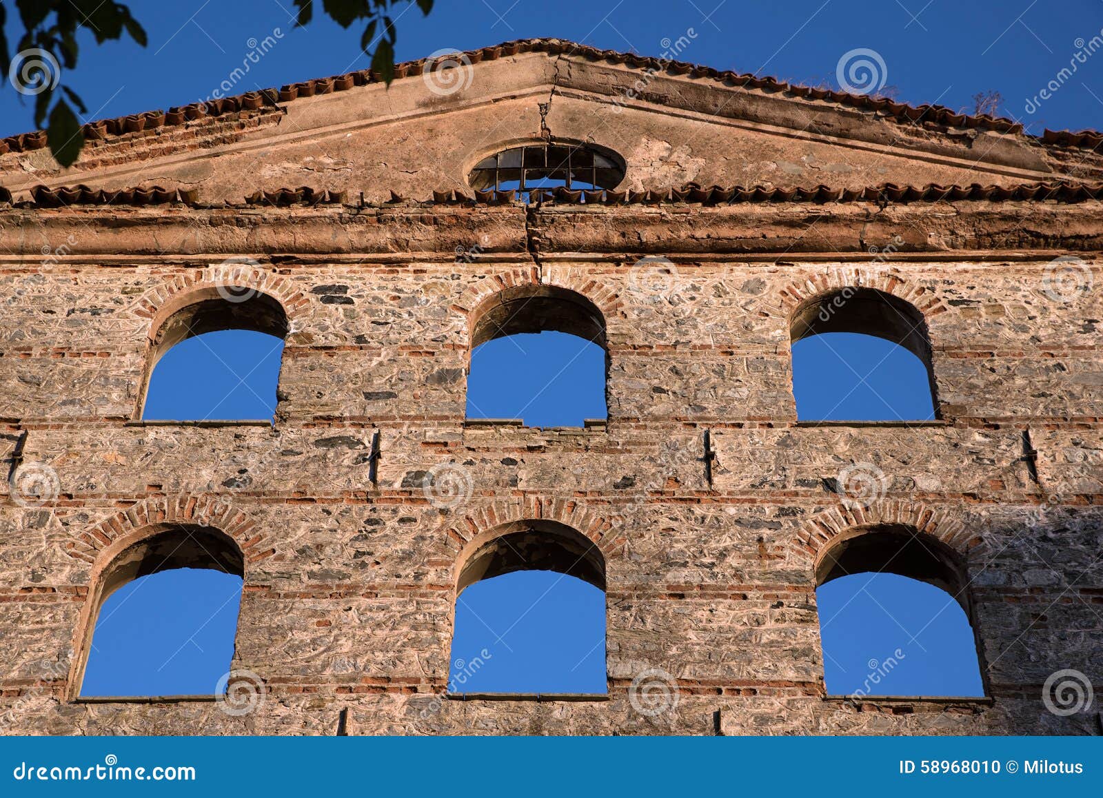 Windows of a Stone Ruin stock photo. Image of turkey - 58968010