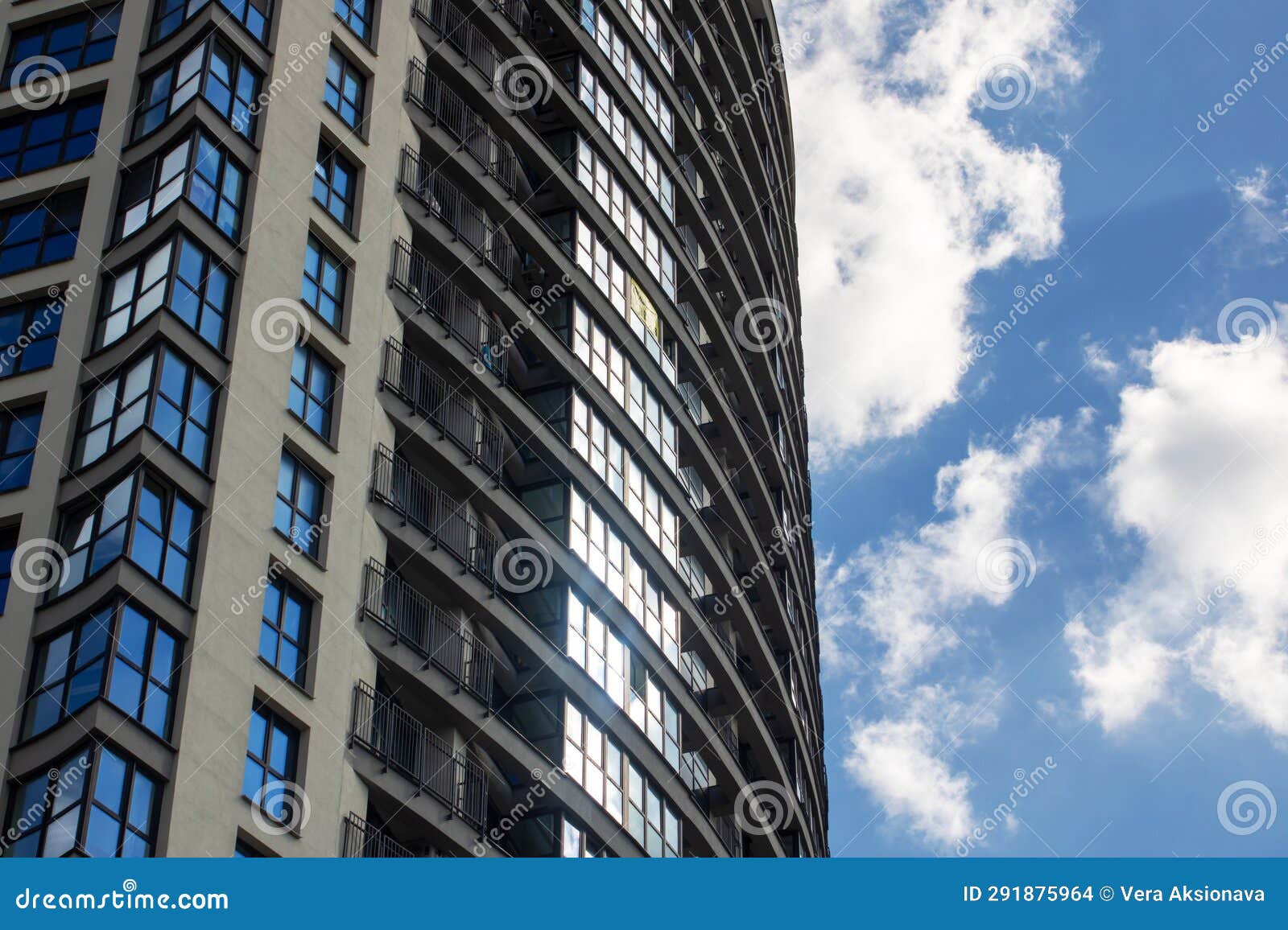 Windows of a Tall Modern Building Closeup Stock Photo - Image of ...