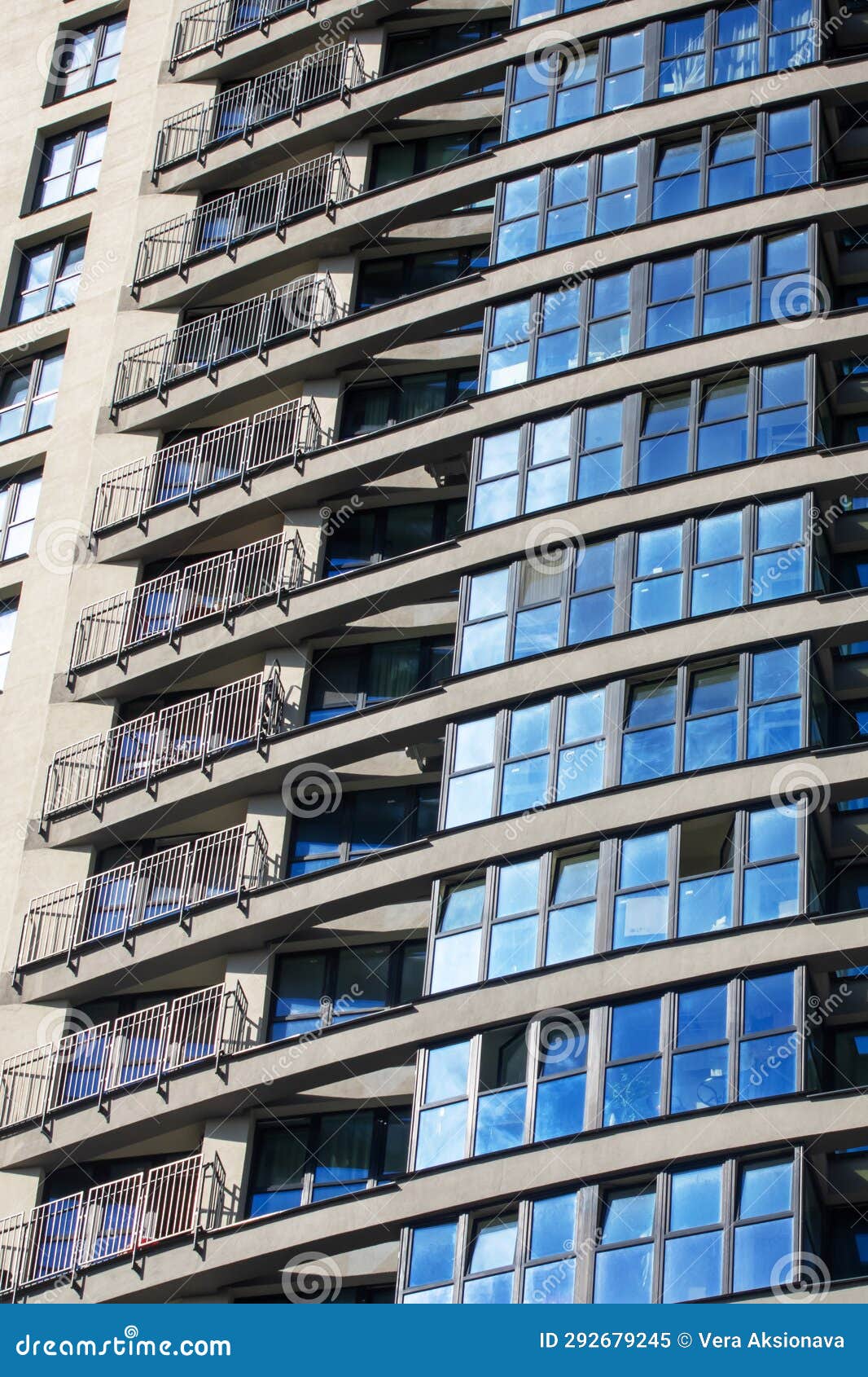 Windows of a Tall Modern Building Closeup Stock Image - Image of ...
