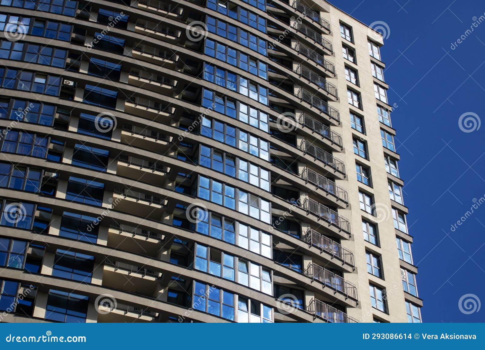 Windows of a Tall Modern Building Closeup Stock Photo - Image of ...