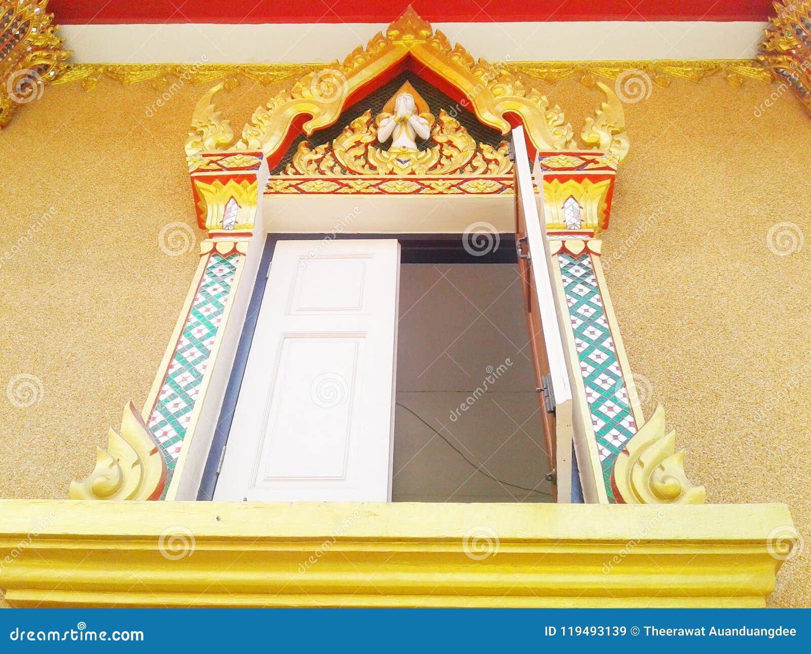 The Windows of the Temple are Beautifully Patterned, Stock Image ...