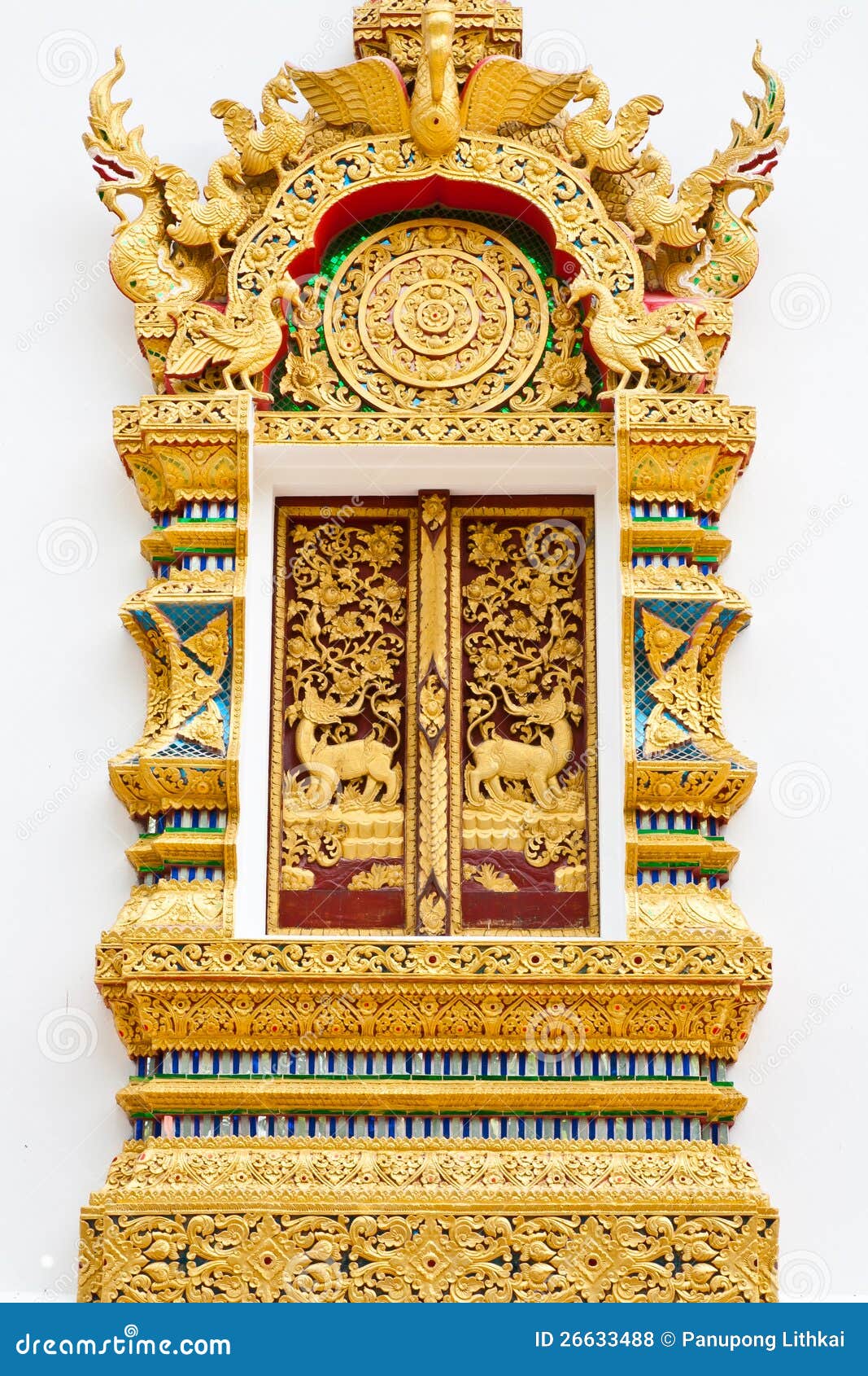Windows of Temple in Chiang Mai, Thailand Stock Photo - Image of asia ...