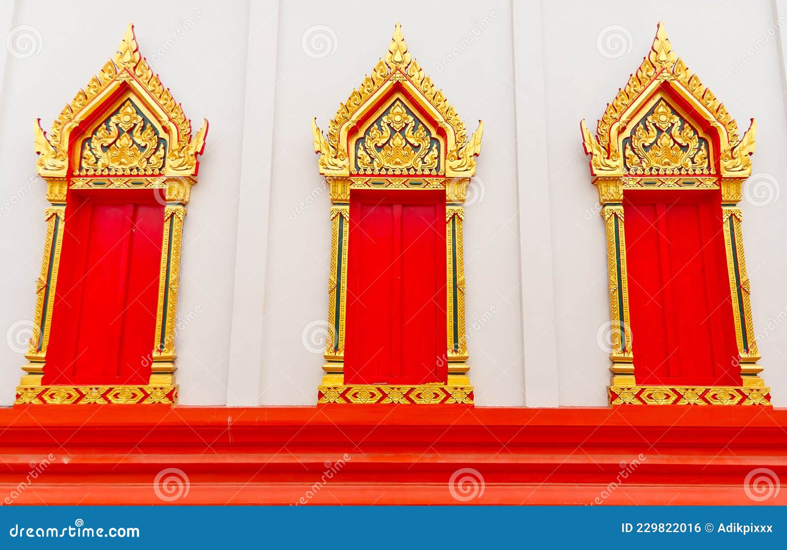 Window temple . stock photo. Image of gold, building - 229822016