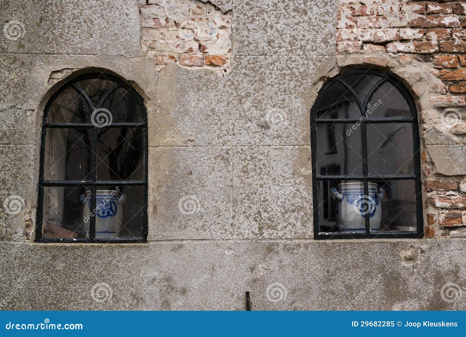 Windows with Terracotta Pots Stock Image - Image of ceramics, antique ...