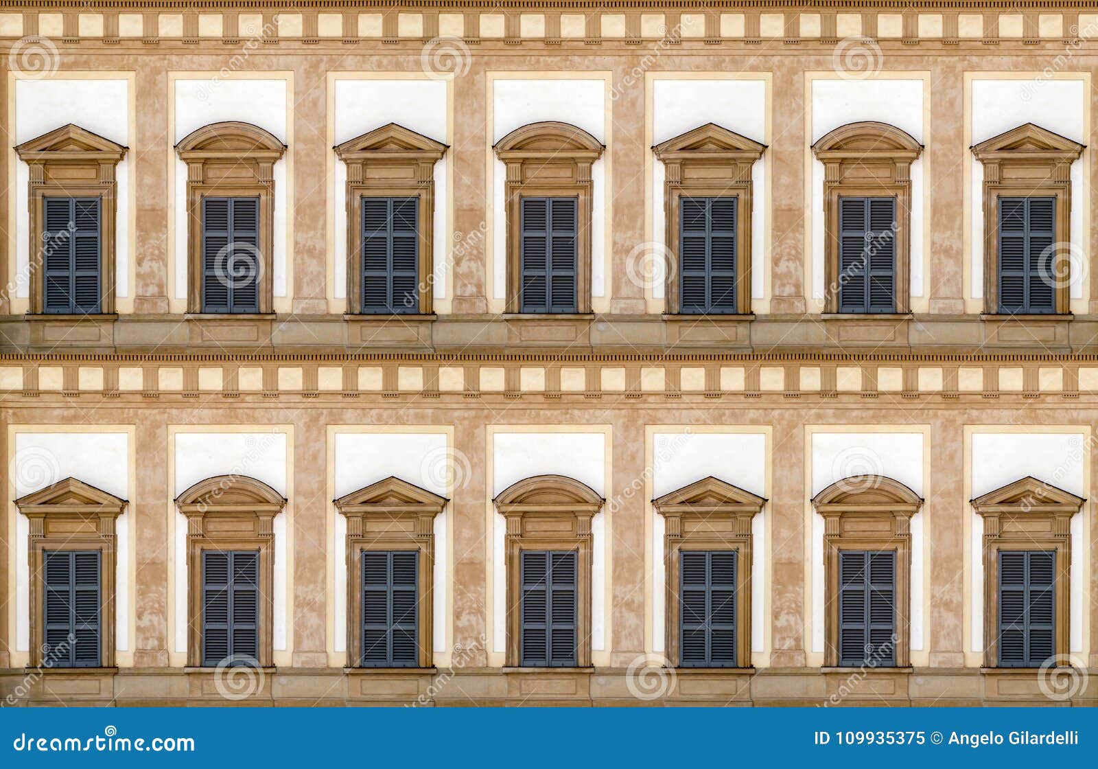 Windows of 18th Century Palace Stock Image - Image of view, history ...