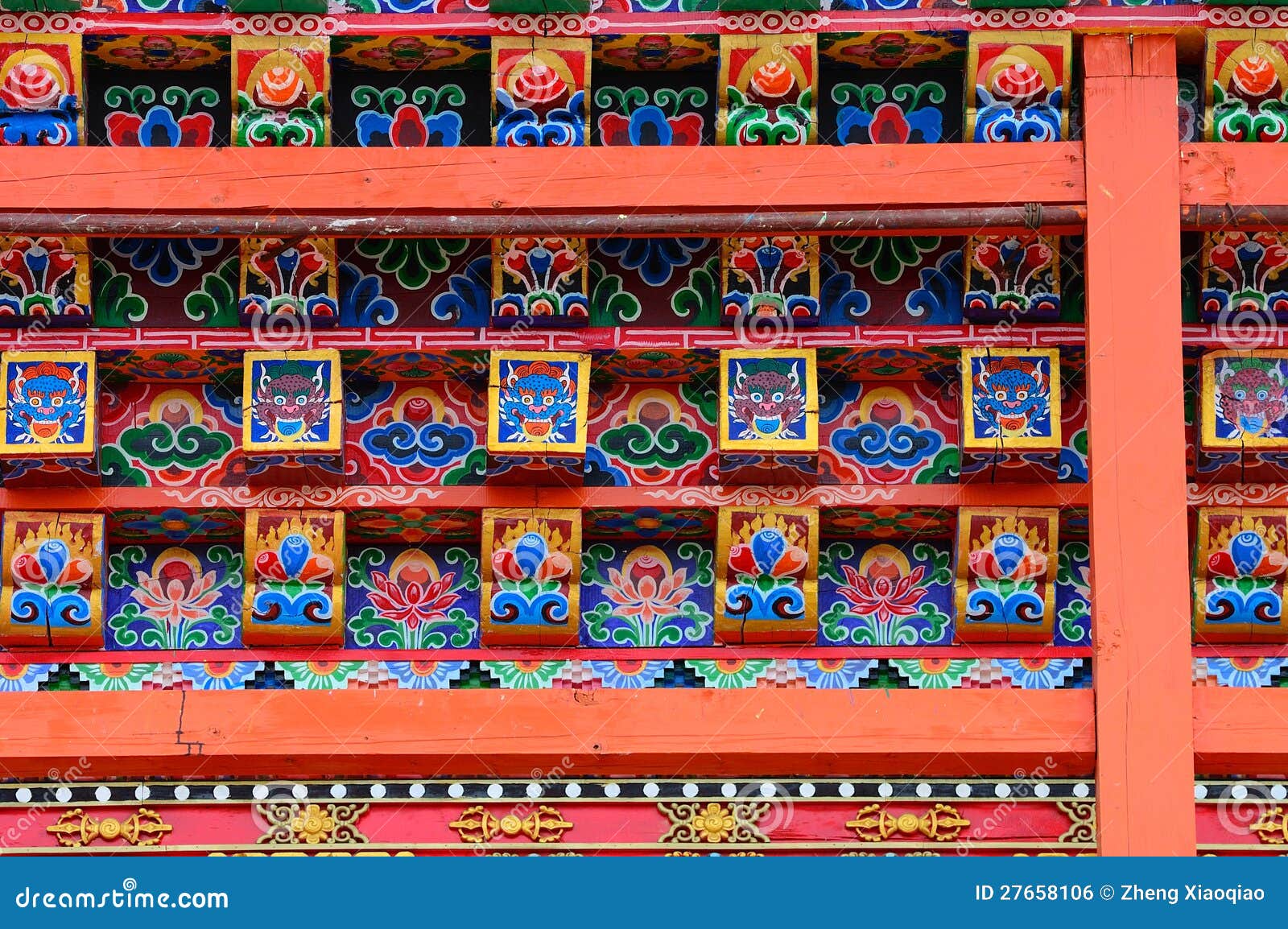 Windows of Tibetan temple stock photo. Image of attraction - 27658106