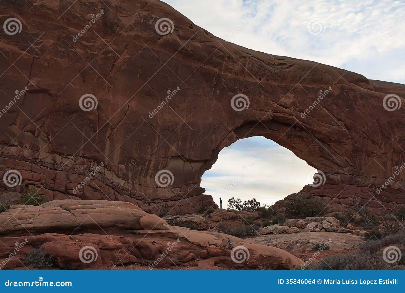 The Windows Trail in Arches Stock Photo - Image of rocky, earth: 35846064