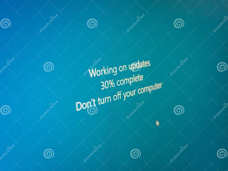 Windows update message stock illustration. Illustration of laptop ...