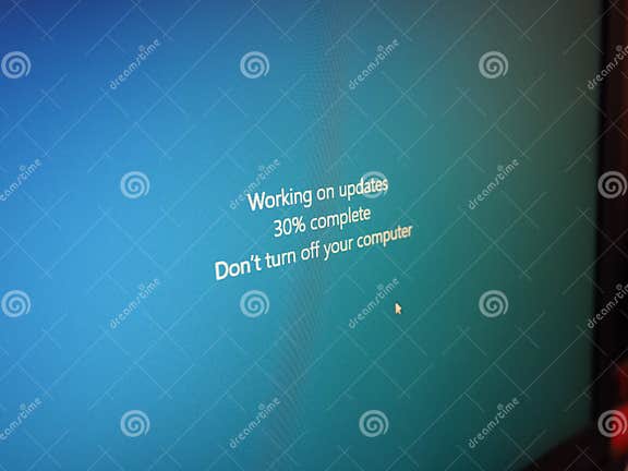 Windows update message stock image. Image of update - 143133525