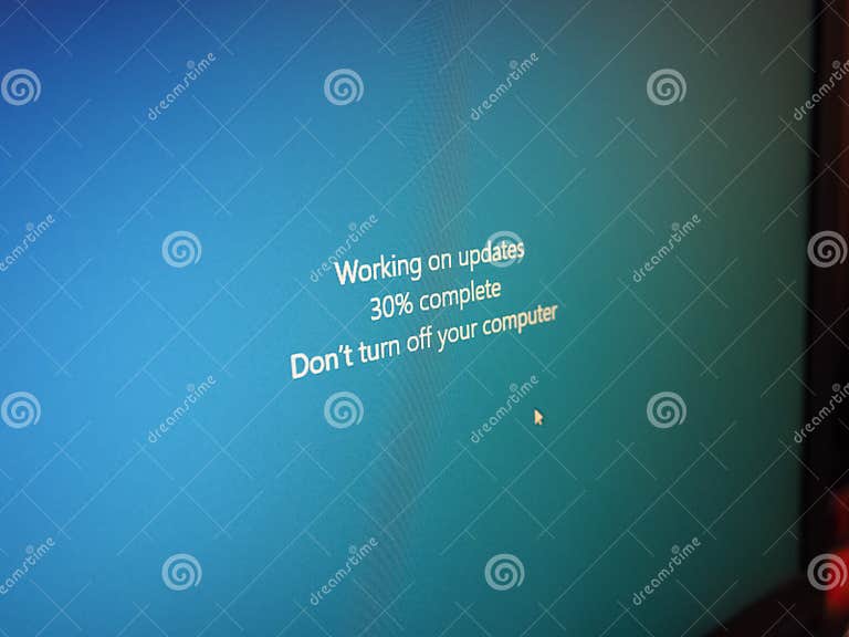 Windows update message stock image. Image of update - 143133525