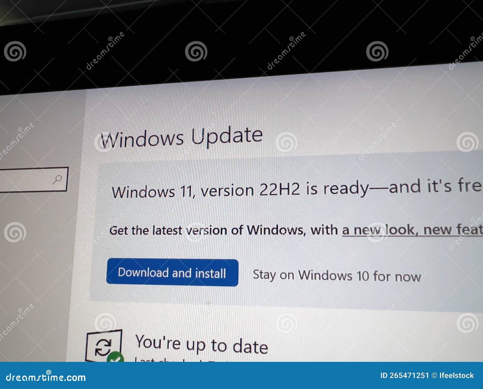 Windows Update Version 11 22h2 is Ready - Download and Install Button ...