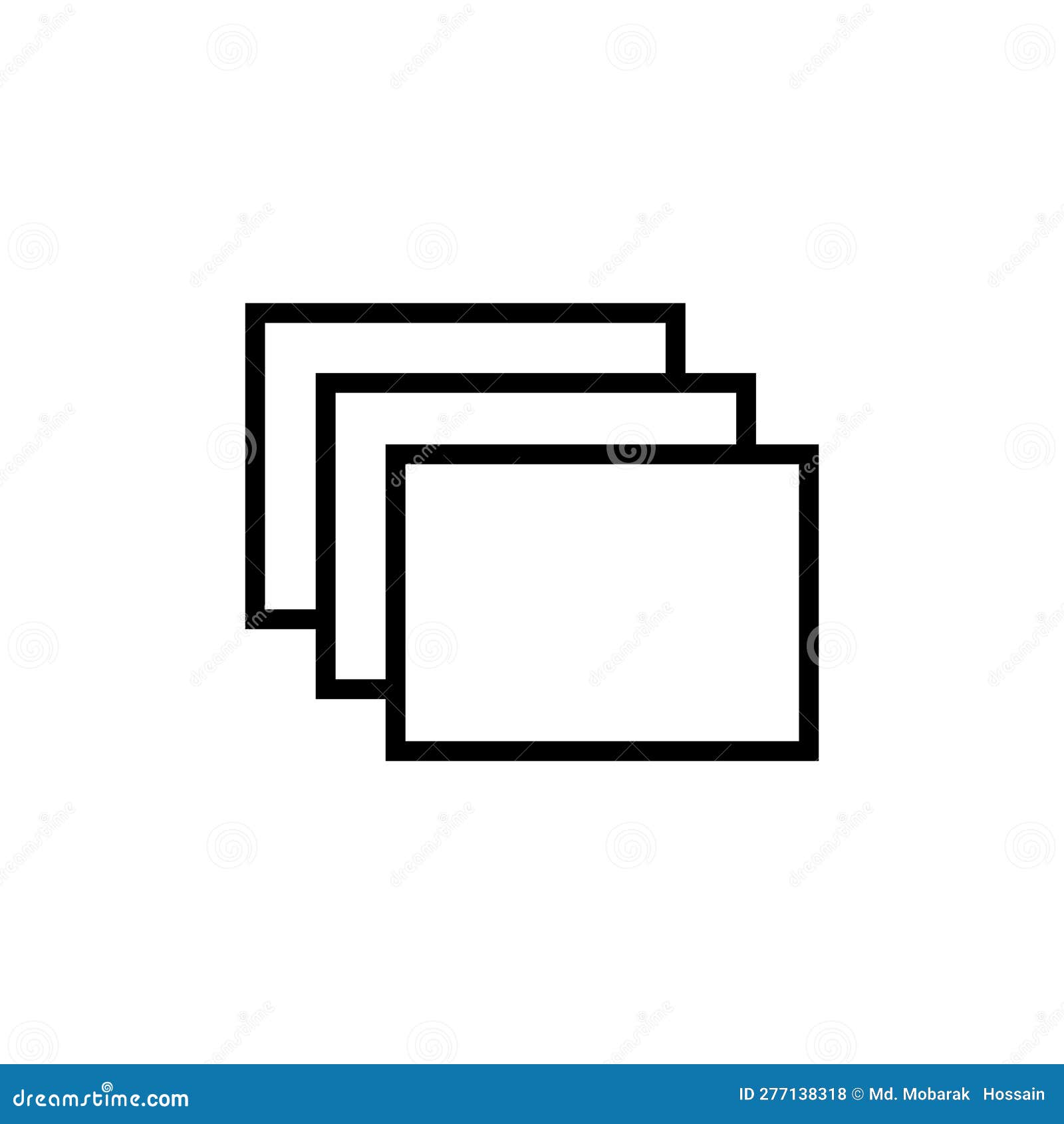 Windows Vector Icon, Outline Style, Isolated on White Background. Stock ...