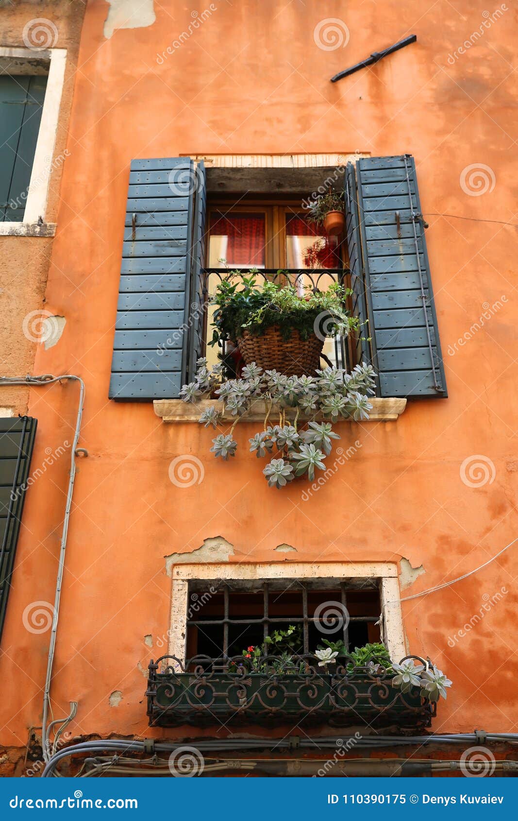 Windows in Venice stock image. Image of lifestyle, europe - 110390175