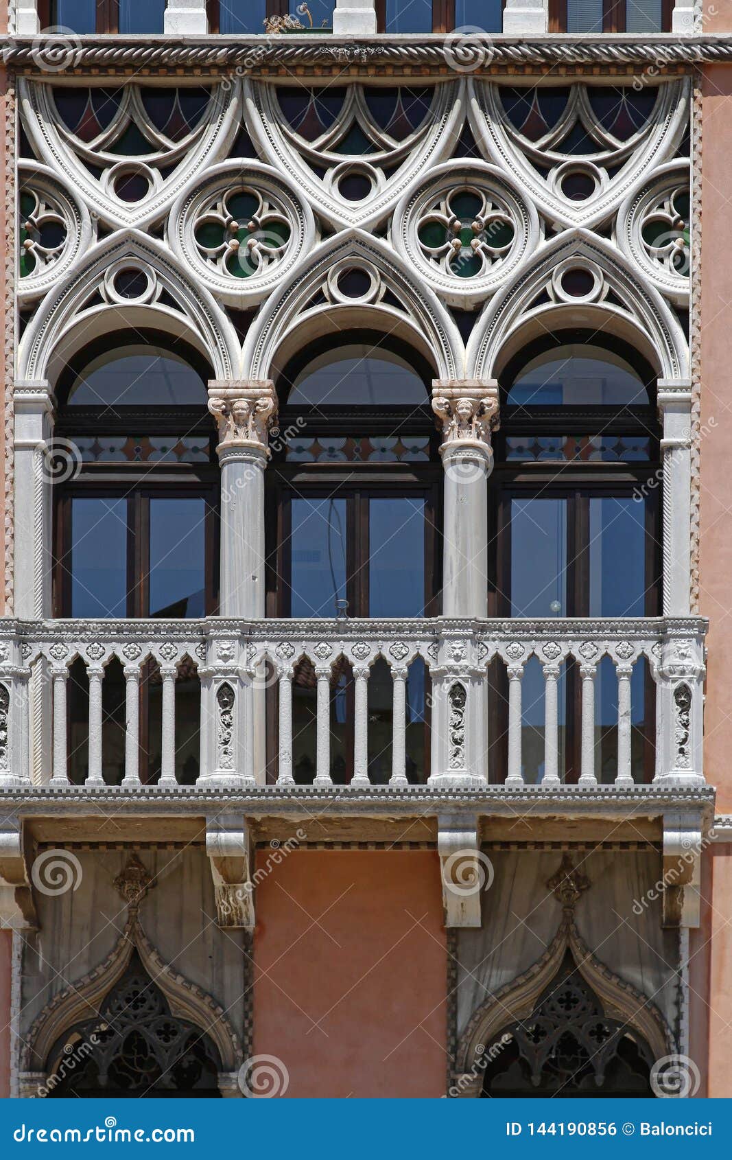 Windows Venice stock photo. Image of balcony, venice - 144190856