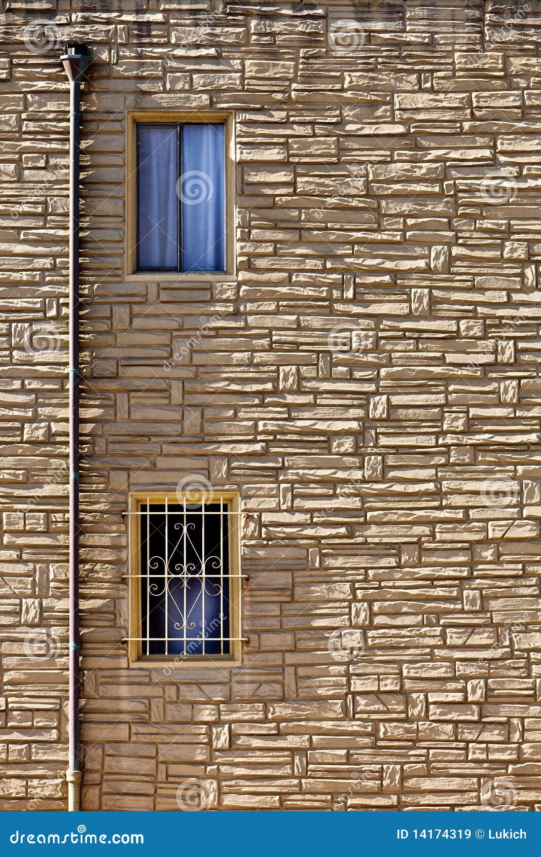 Windows on wall stock image. Image of blue, abstract - 14174319