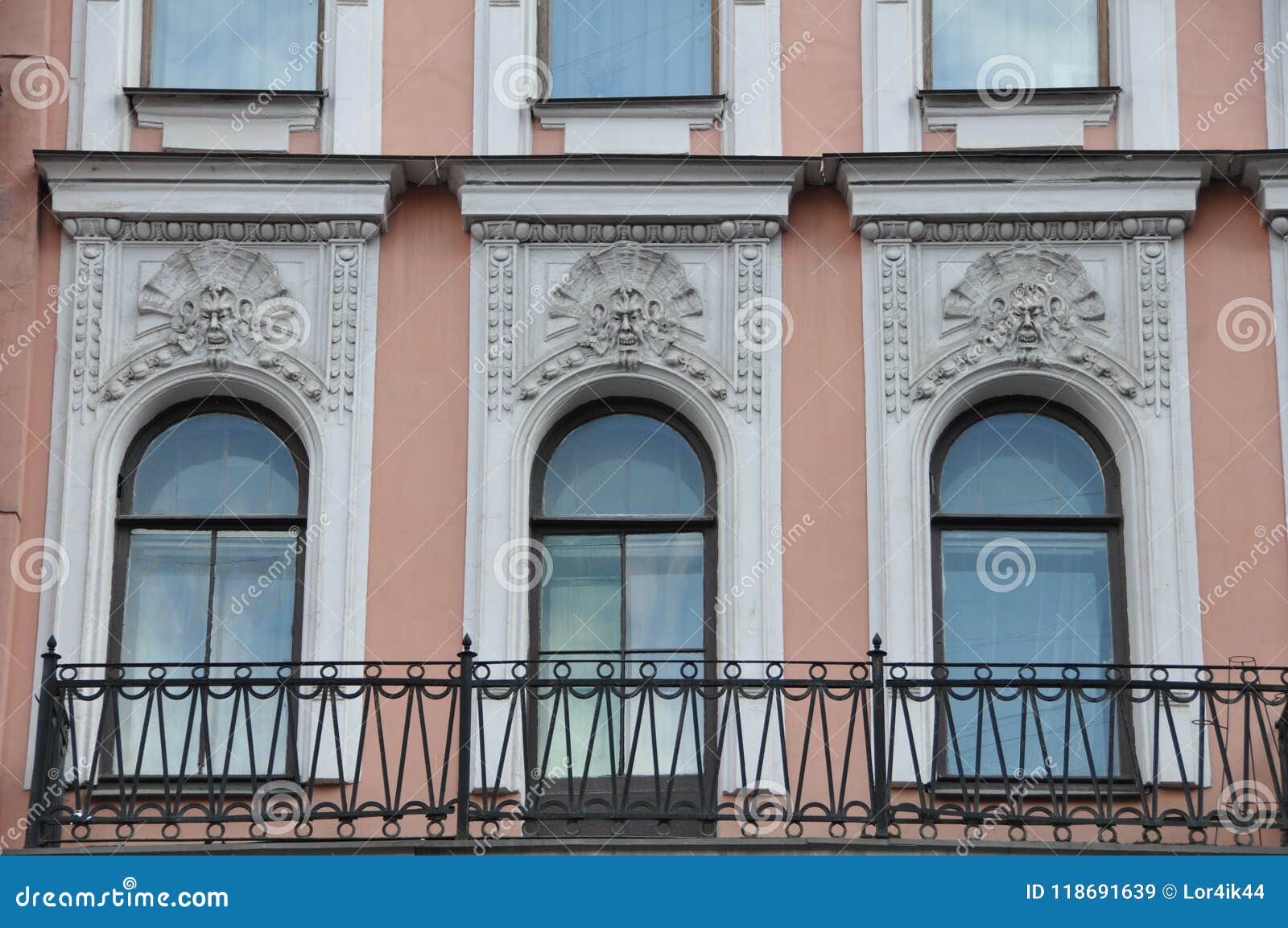 Wall Bas-relief at Windows of Buildings Stock Image - Image of stucco ...