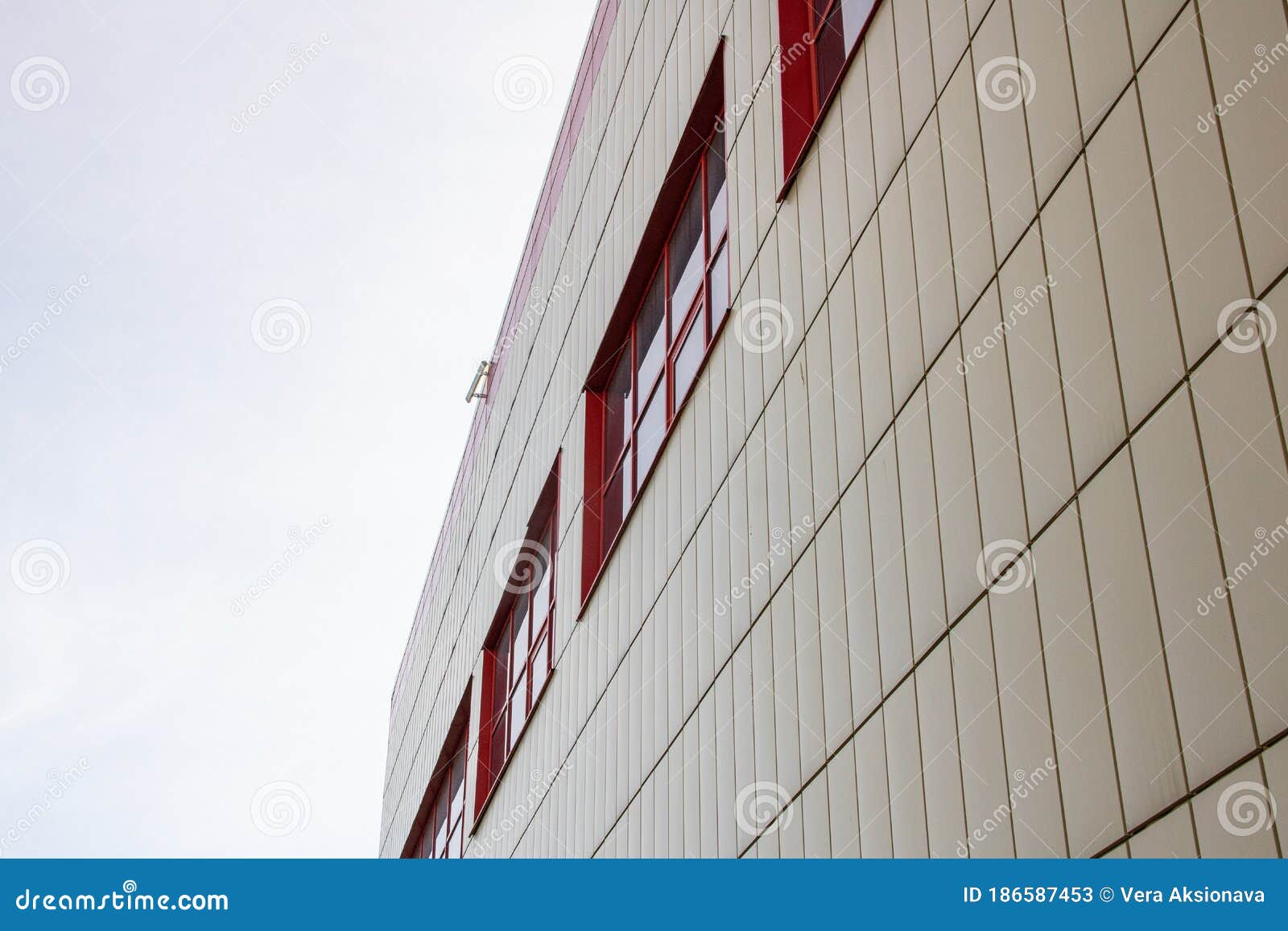 Windows on the Wall of the Building Stock Image - Image of industry ...